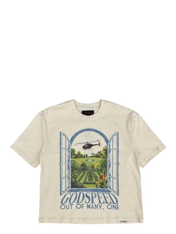 GODSPEED Helipad Dreams T-shirt 'bone - Cream