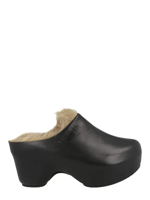 Givenchy G Clog With Fur Lining - Black