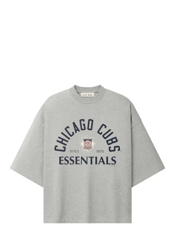 Fear Of God Cubs National League Merch Tee 'concrete Heather - Grey