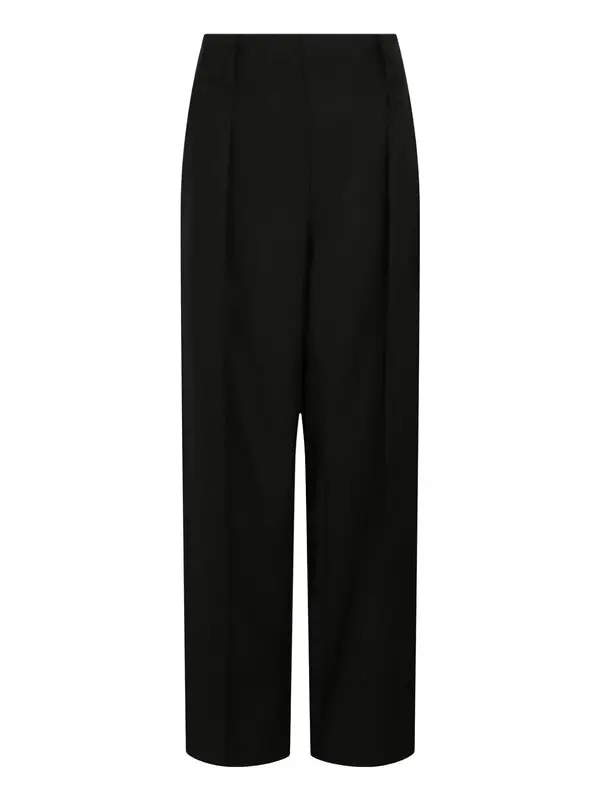 FERRAGAMO High-waisted Wide-leg Trousers - Black