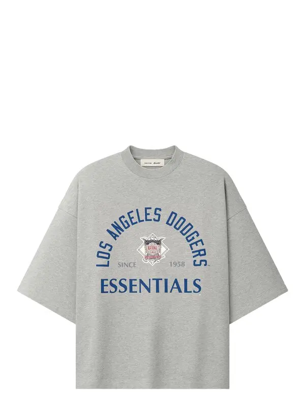 Fear Of God Dodgers National League Merch Tee 'concrete Heather - Grey