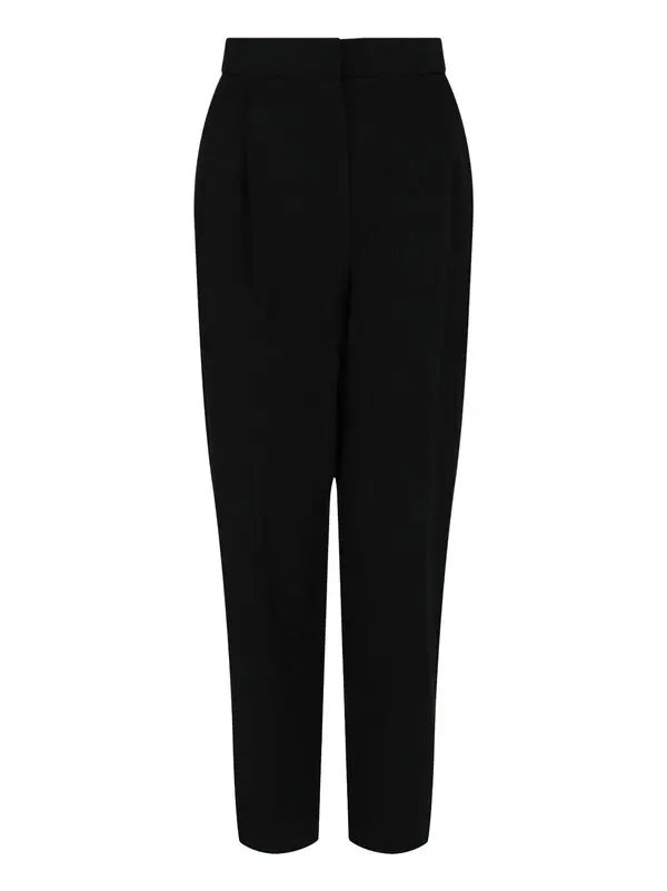 Alexander McQueen Pleated Tapered Trousers - Black