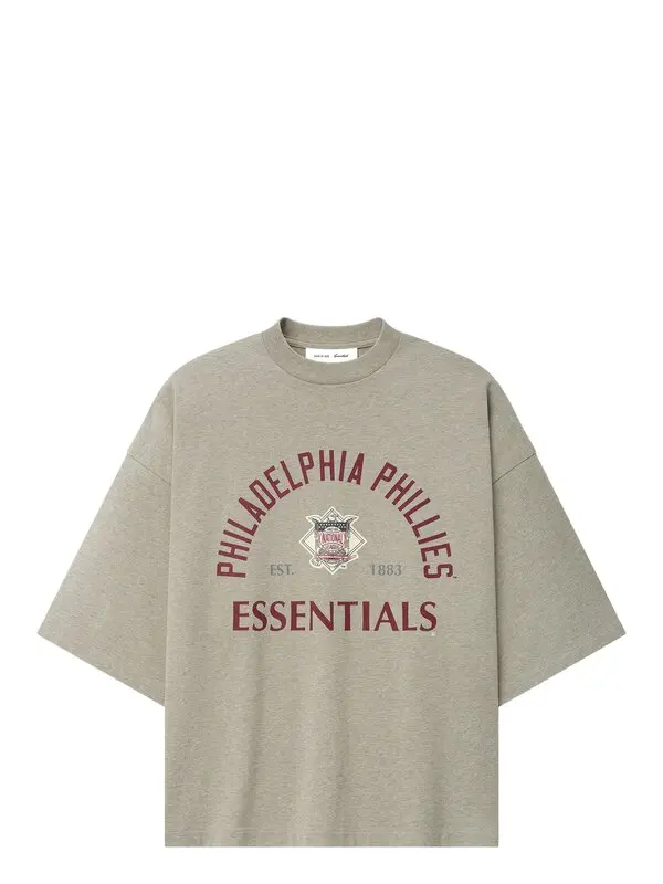 Fear Of God Phillies National League Merch Tee 'seal Heather - Grey