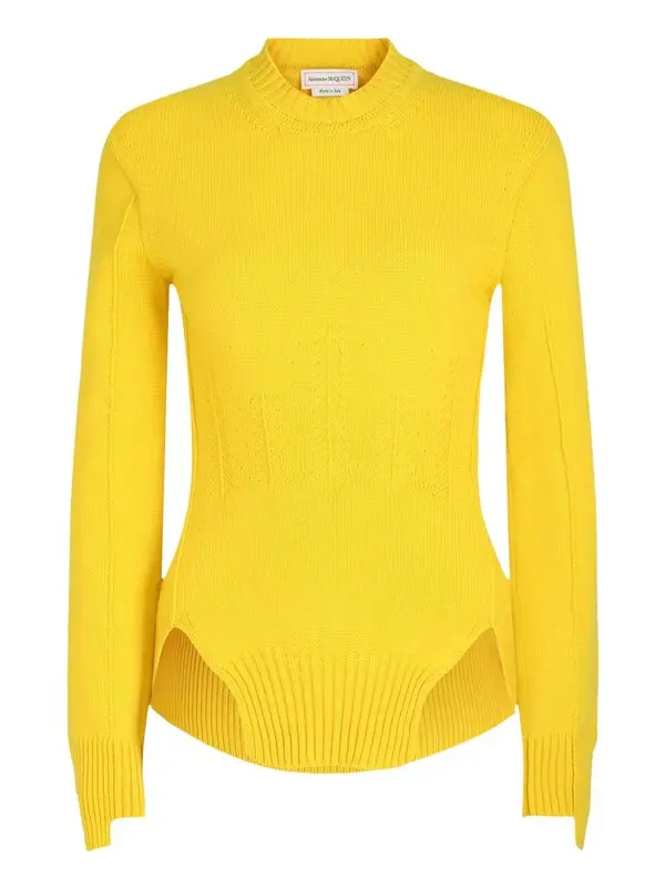 Alexander McQueen Corset Stitched Sweater - Yellow