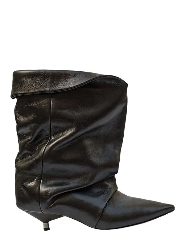 Isabel Marant Étoile Pointed Toe Mid Calf Boots - Black