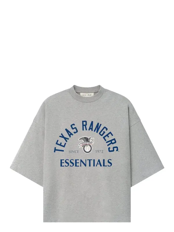 Fear Of God Rangers American League Merch Tee 'concrete Heather - Grey