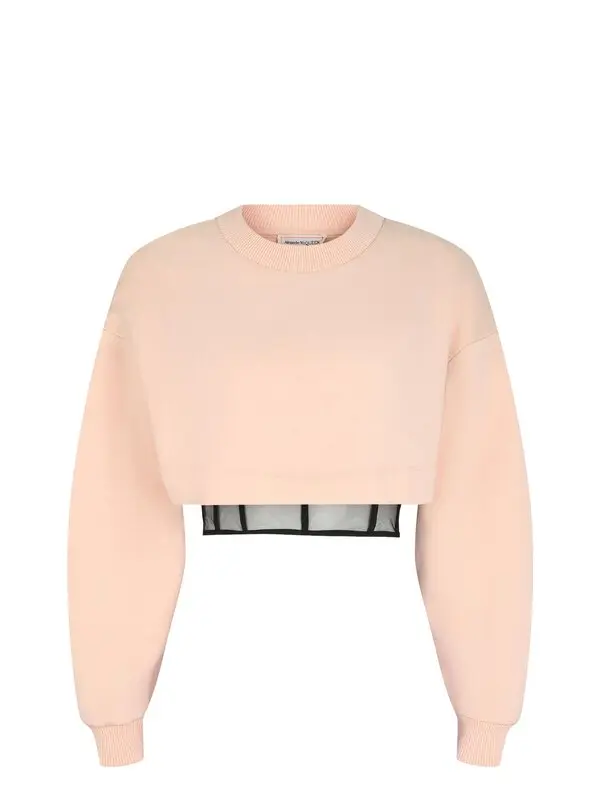 Alexander McQueen Hybrid Bustier Sweatshirt - Pink