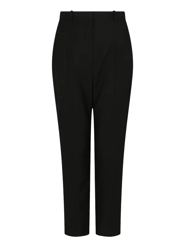 Alexander McQueen High-waisted Wool Trousers - Black