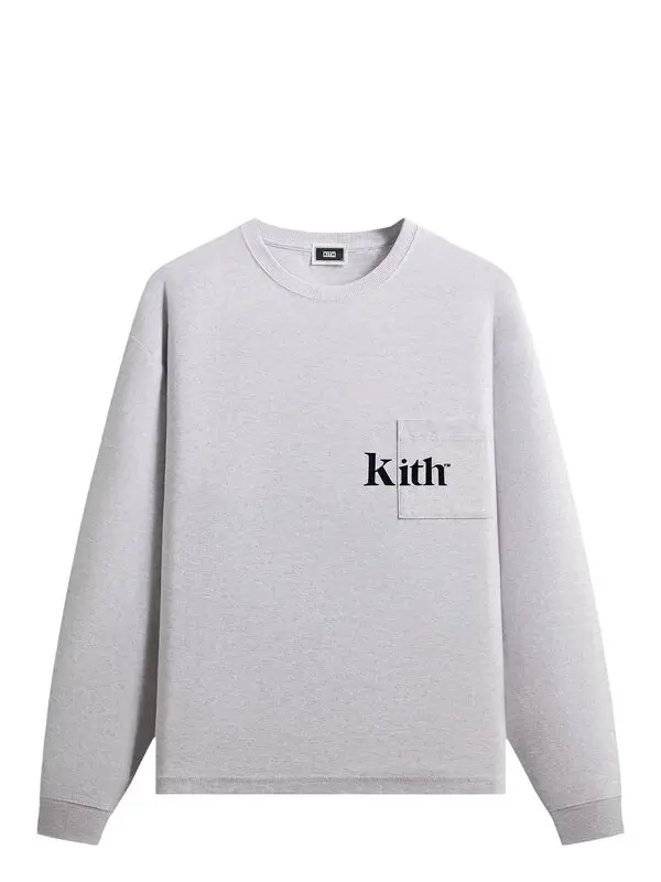 Kith Long Sleeve Quinn Tee 'light Heather - Grey