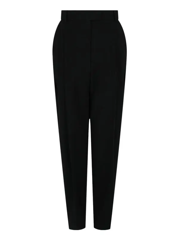 Alexander McQueen Tailored Pleated Wool Trousers - Black