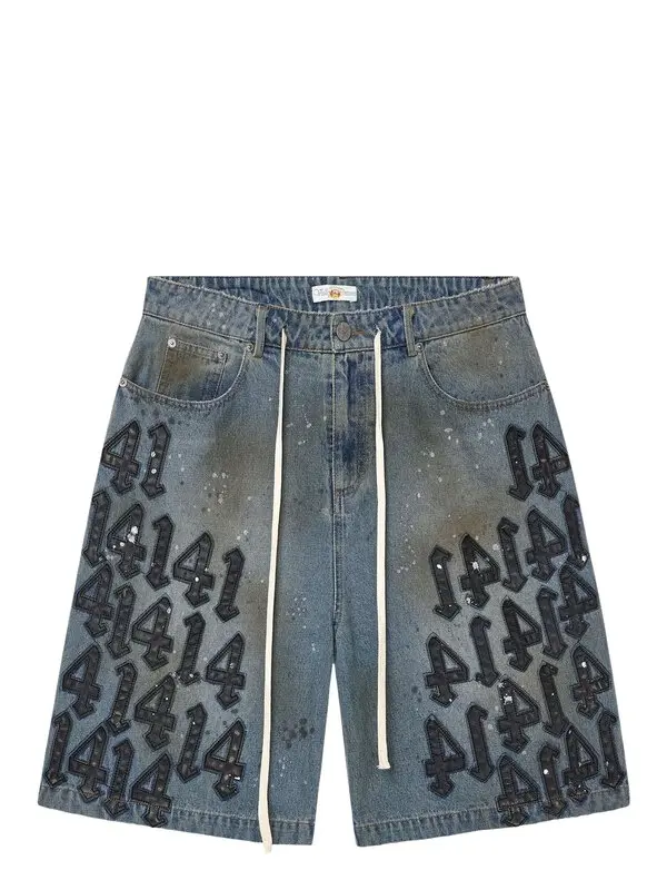 VALE FOREVER Charm Jorts Mid Wash - Blue
