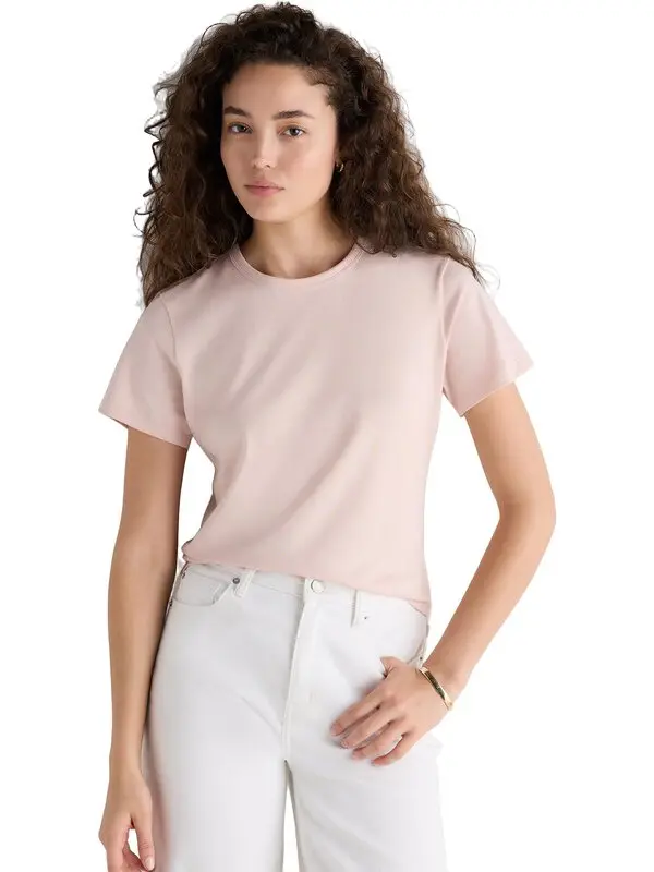 Quince 100% Pima Cotton Luxe Touch Slim Fit T-shirt - Shell Pink
