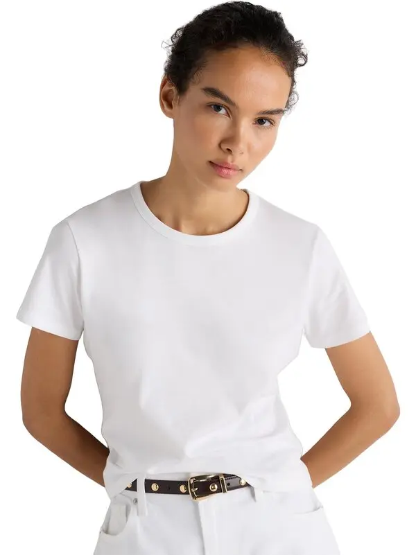 Quince 100% Pima Cotton Luxe Touch Slim Fit T-shirt - White