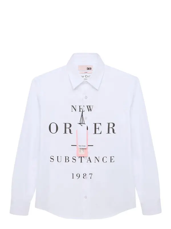 COME ON New Order Substance Cotton Shirt — Genderless - White