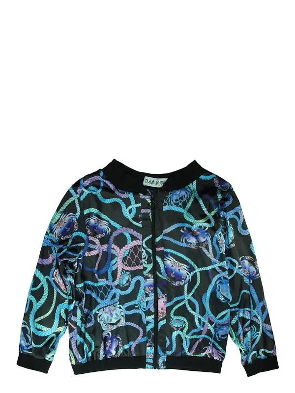 TRAMP IN DISGUISE Dylana Printed Bomber Jacket - Black