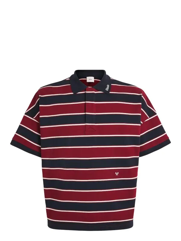 Rhude Stripe Fontaine Polo Shirt - Red