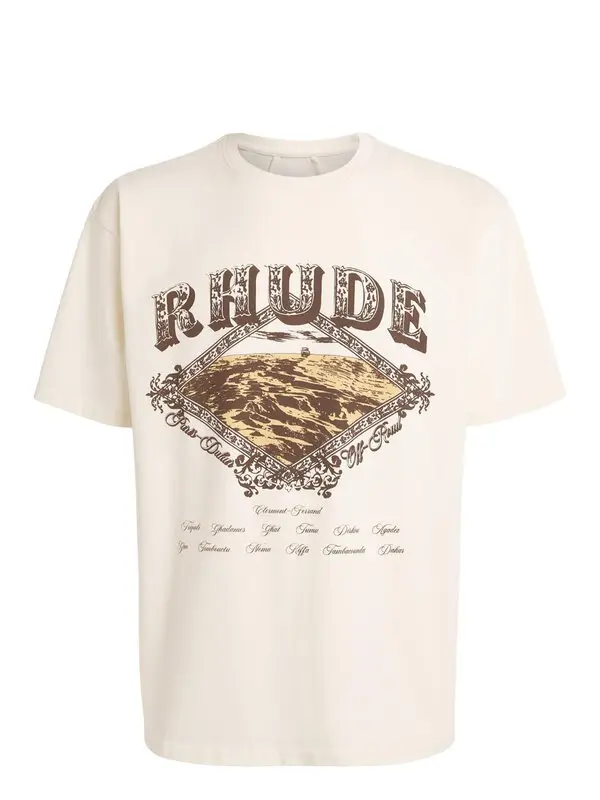 Rhude Cotton Dakar Print T-shirt - White