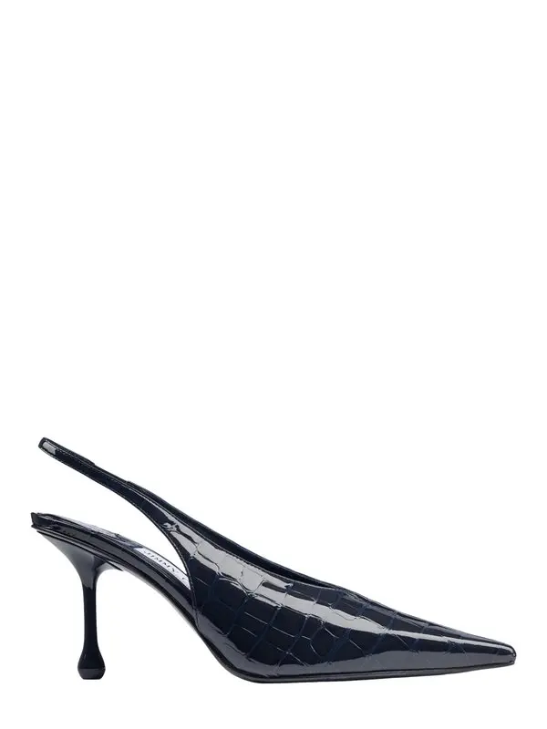 JIMMY CHOO Isa Embossed Leather Slingback Pumps - Blue
