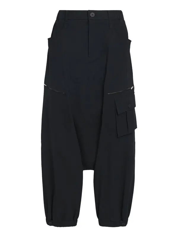 Issey Miyake Wide Leg Cargo Pants - Black