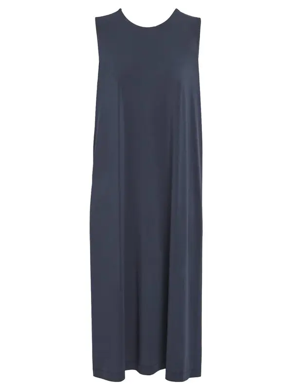 Issey Miyake Drape Jersey Sleeveless Midi Dress - Blue