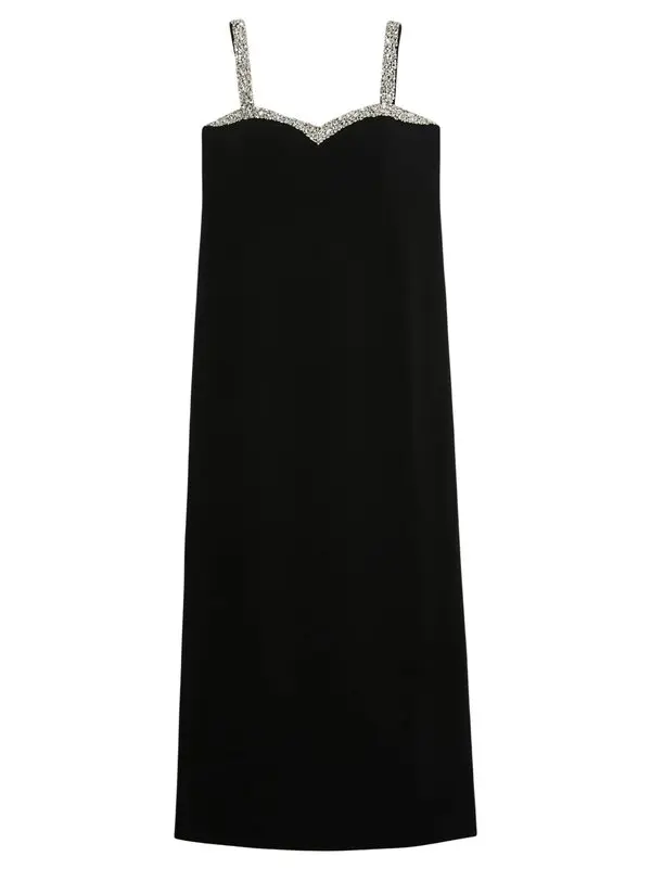 Marina Rinaldi Crystal-embellished Maxi Dress - Black