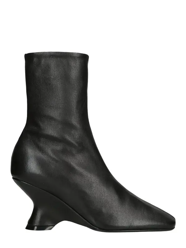 Dries Van Noten Leather Ankle Boots - Black