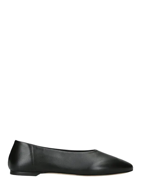 TOTEME Leather Slip Ballet Flats - Black
