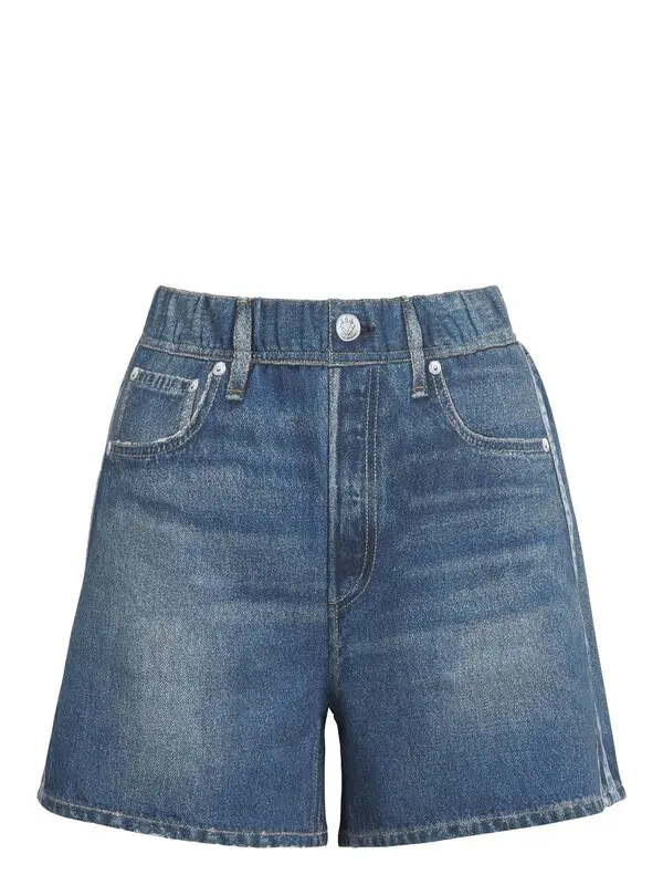 Rag & Bone Miramar Terry Track Shorts - Blue