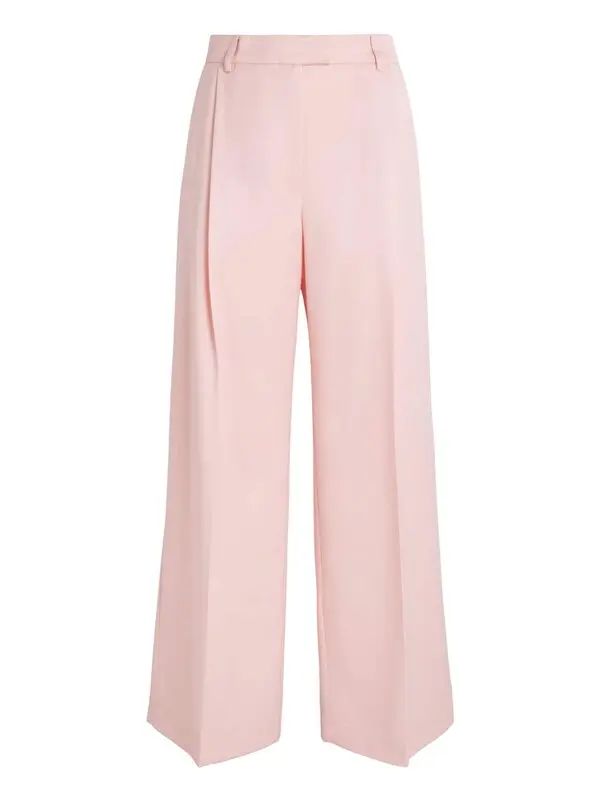 La DoubleJ Virgin Wool Straight Leg Trousers - Pink