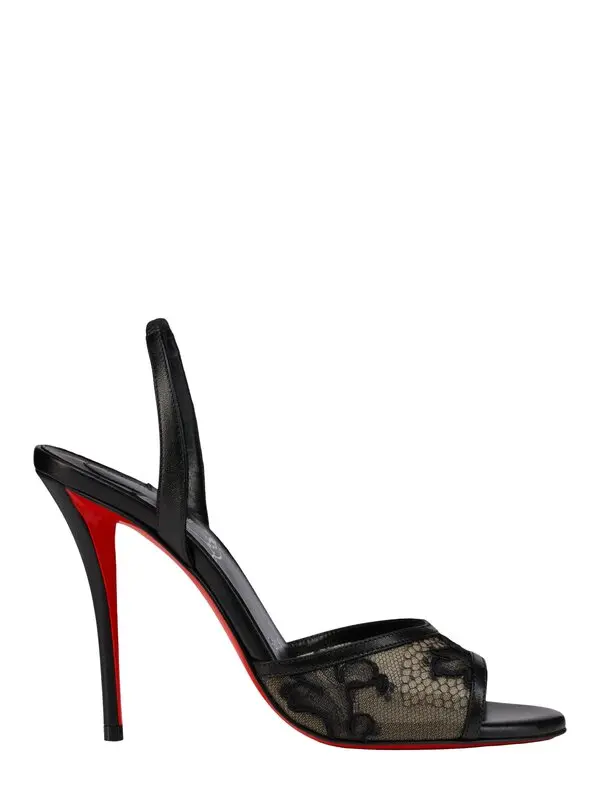 CHRISTIAN LOUBOUTIN Miss Z Lace Sling 100 Lace Slingbacks - Black