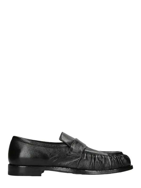 Officine Creative Leather Solitude Penny Loafers - Black