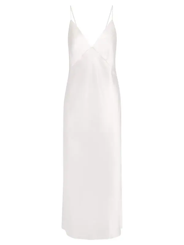 Olivia Von Halle Silk Issa Slip Dress - White