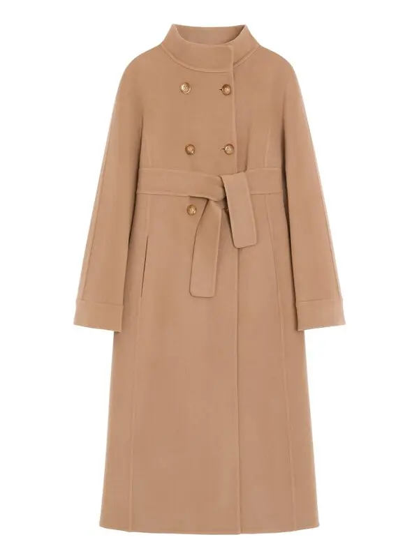 Valentino Garavani Cashmere Double-breasted Coat - Beige