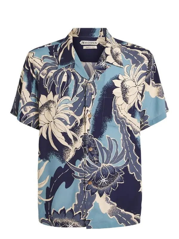 JW Anderson Floral Print Shirt - Blue