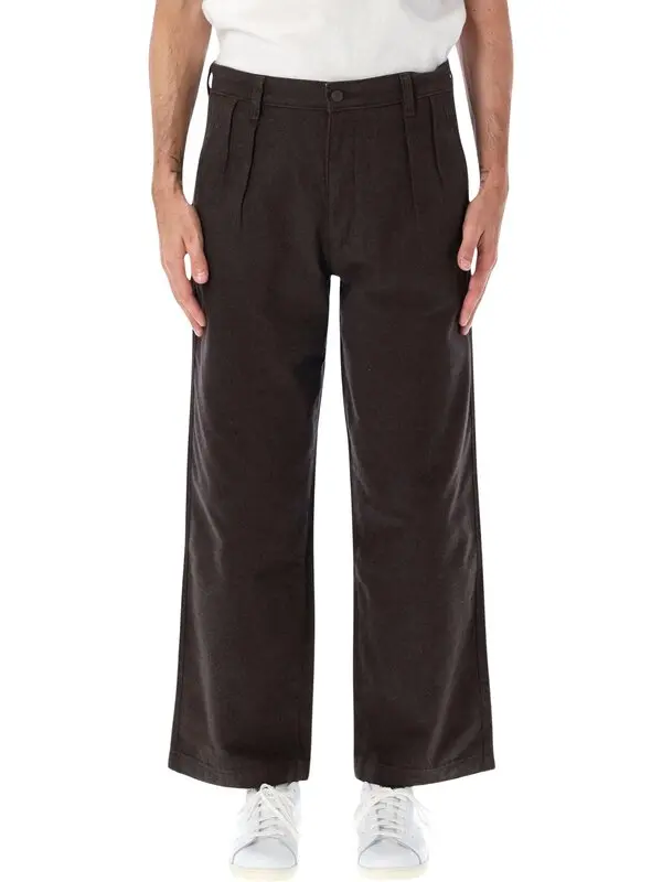 LEVI'S Pleated Baggy Chino Trousers - Coffee