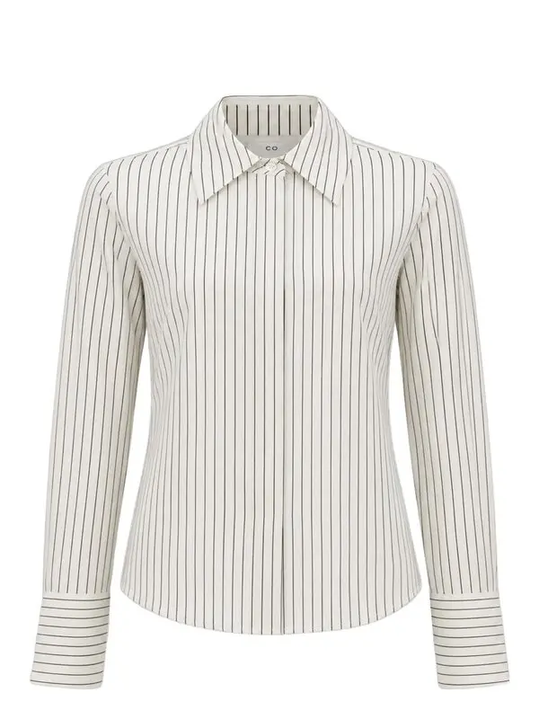 Co Silk Striped Button-up Shirt - Multicolour
