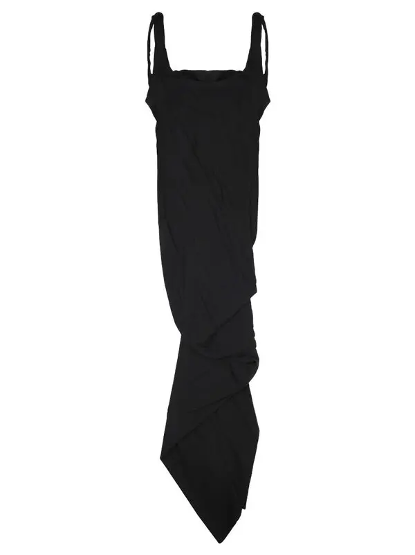 Rick Owens Draped Sleeveless Maxi Dress - Black