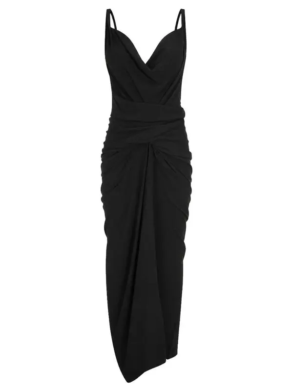 Rick Owens Draped Sleeveless Maxi Dress - Black