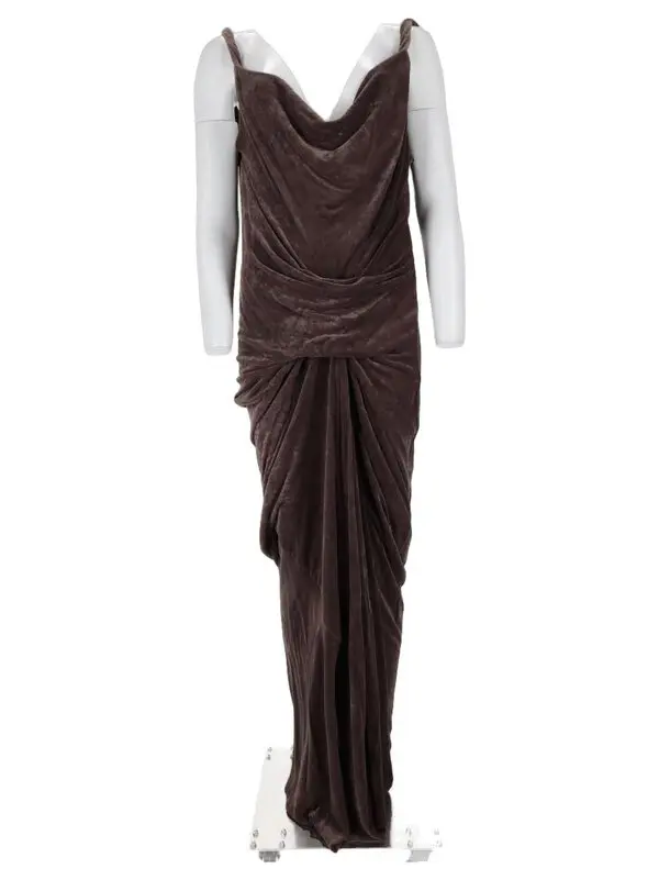 Rick Owens Draped Sleeveless Maxi Dress - Grey