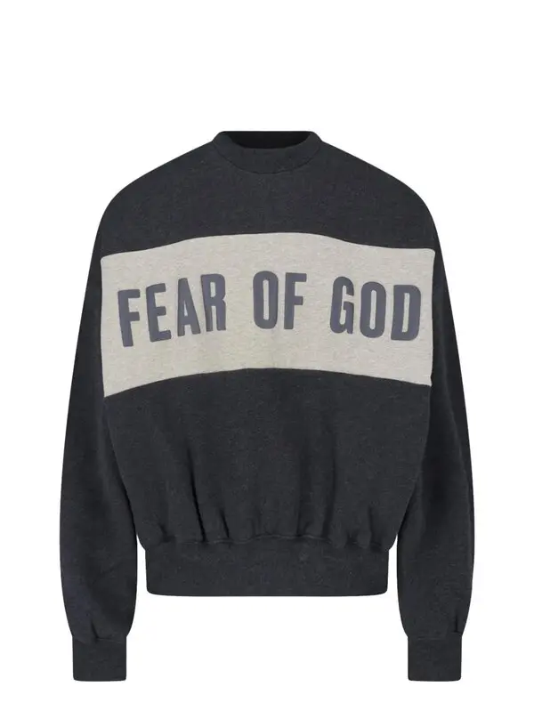 Fear Of God Oversized Graphic Hoodie - Grey