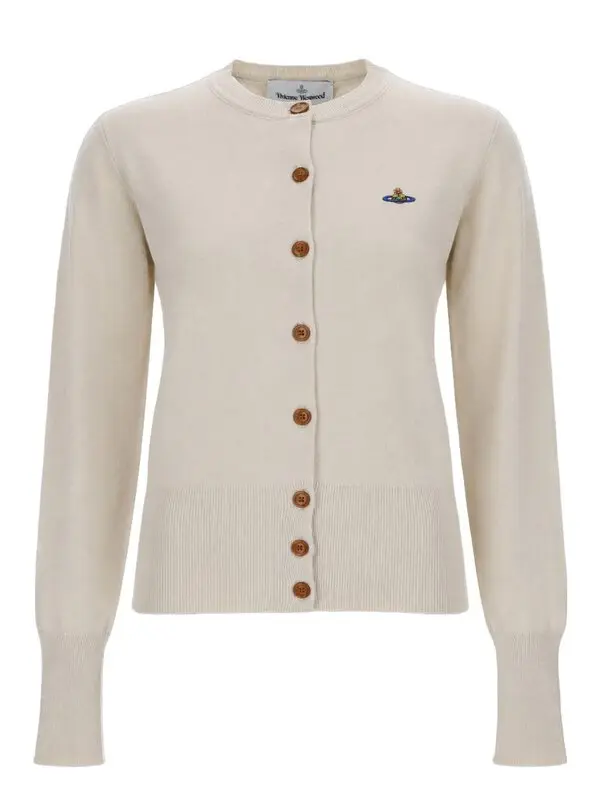 VIVIENNE WESTWOOD Button-front Knit Cardigan - White