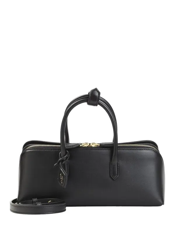 Alaïa Cylindrical Handbag With Top Handles - Jet Black
