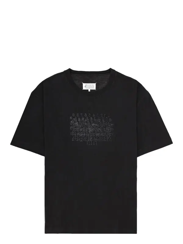 MAISON MARGIELA Graphic Cotton T-shirt - Black
