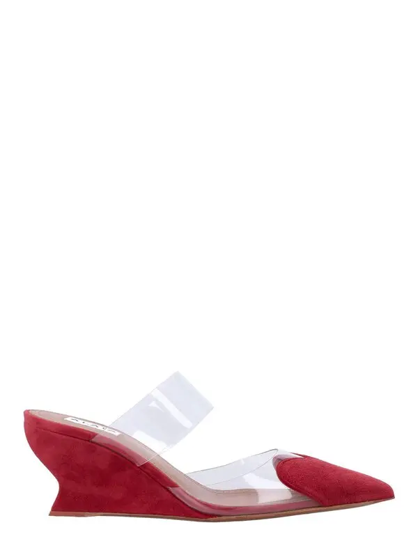 Alaïa Le Caûr Heart Cut-out Wedge Flats - Rosso