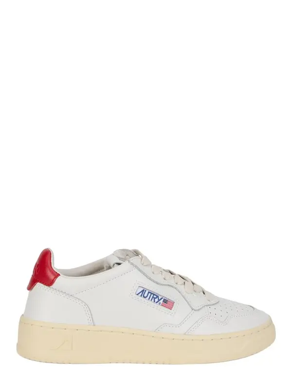 AUTRY High-sole Leather Sneakers With Contrast Heel Detail - White