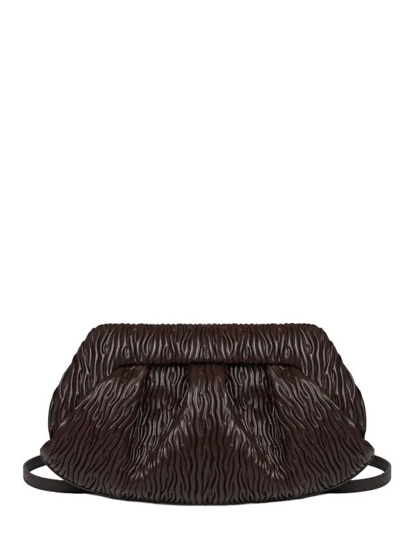 THEMOIRE Ruched Crossbody Bag - Brown