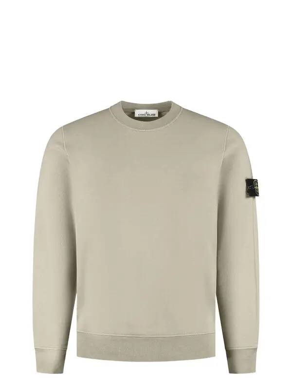 Stone Island Organic Cotton Fleece Sweatshirt - Sand