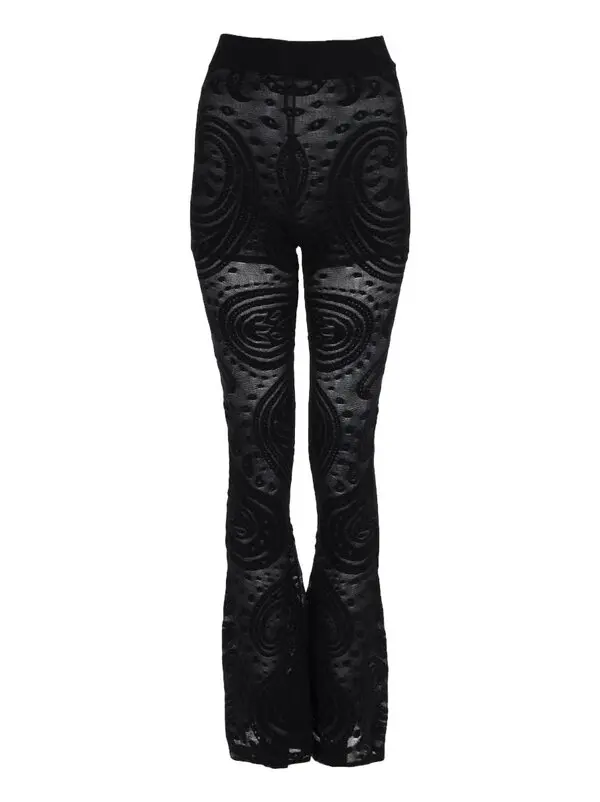 Etro Sheer Lace Flared Pants - Multicolour
