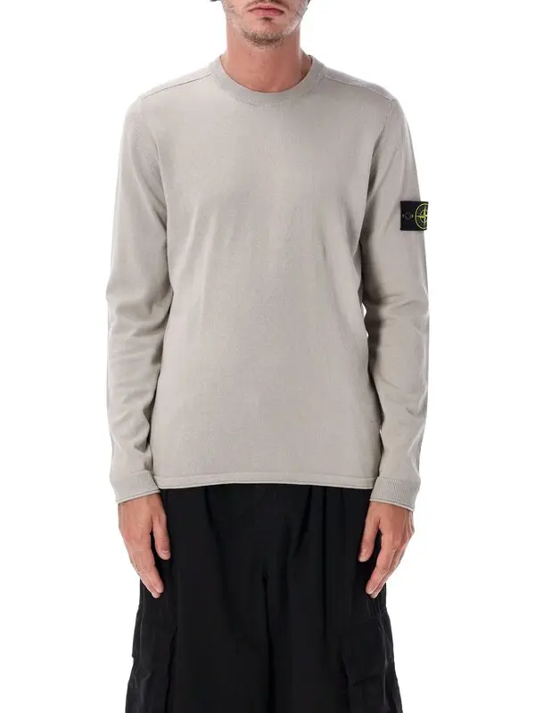 Stone Island Crewneck Knit Sweater - Grigio