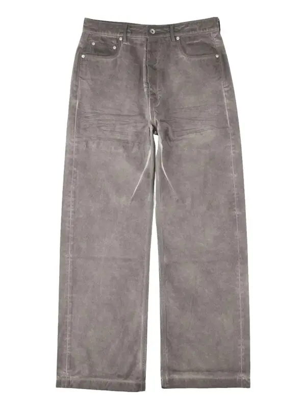 Rick Owens Wide-leg Cotton-blend Jeans - Charcoal